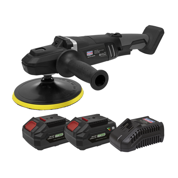 Brushless Rotary Polisher Kit 180mm 20V SV20 Series - 2 Batteries ...
