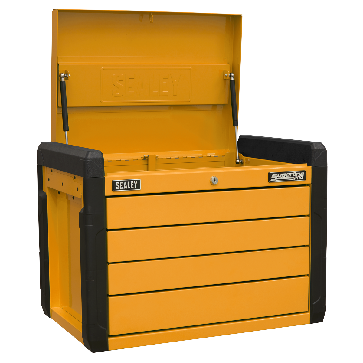 Superline PRO® Push-to-Open Topchest 4-Drawer - Orange - Sealey Tools ...