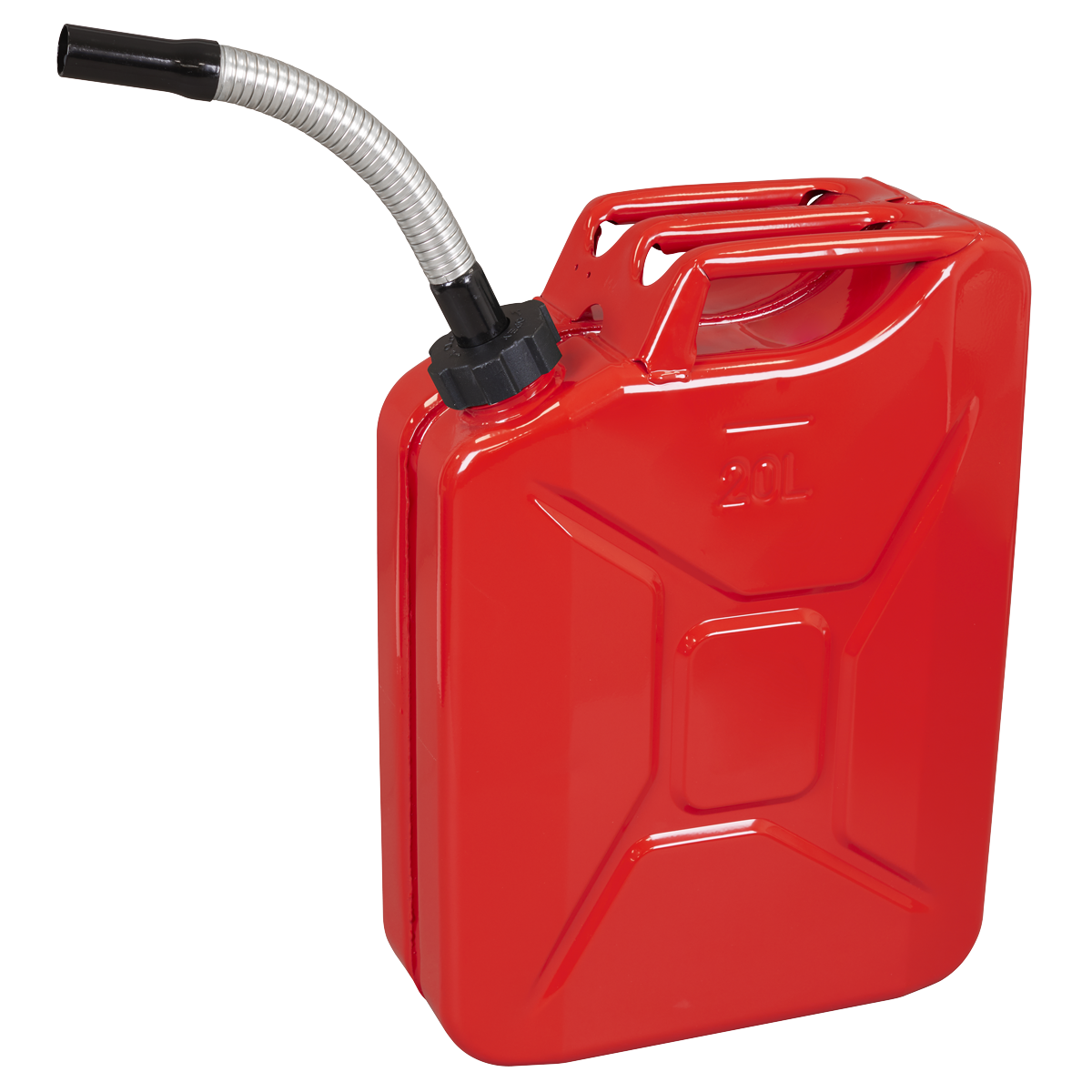 Screw Cap Metal Jerry Can 20L - Red - Sealey Tools UK | Jawel Tools