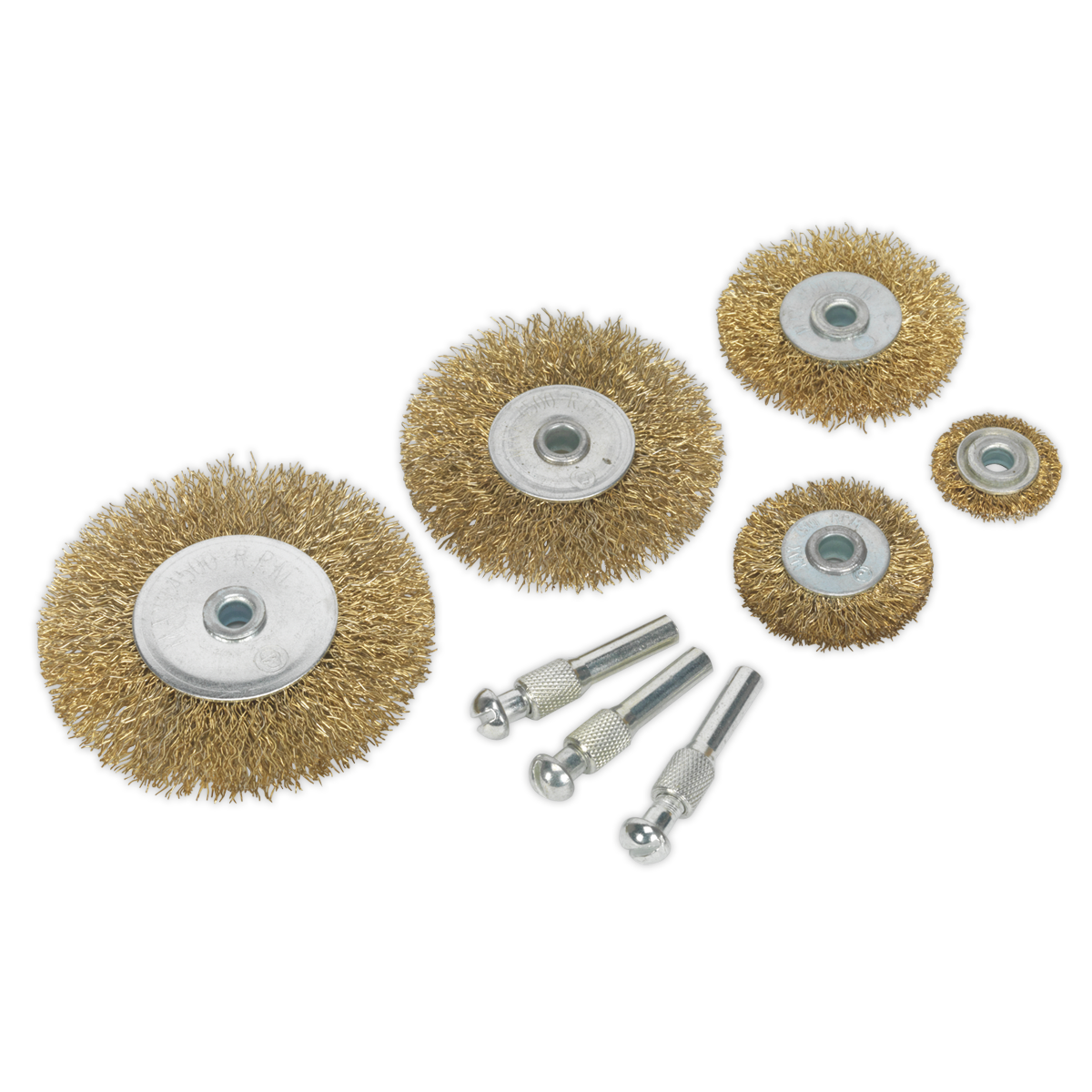 Wire Brush Set 8pc Brassed - Sealey Tools UK | Jawel Tools