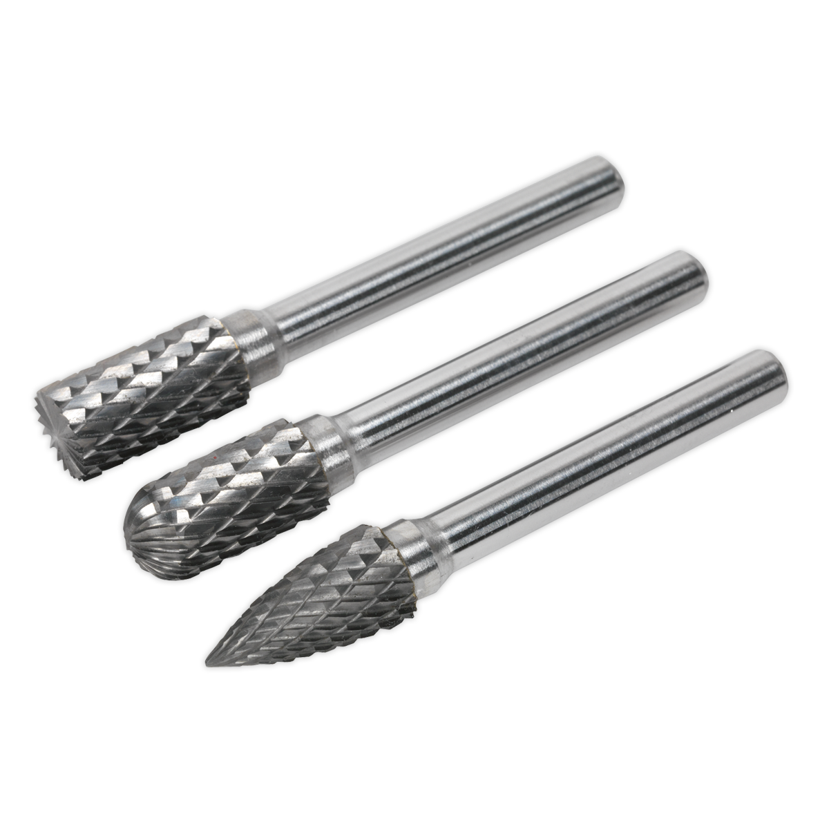 Tungsten Carbide Rotary Burr Set 3pc - Sealey Tools UK | Jawel Tools