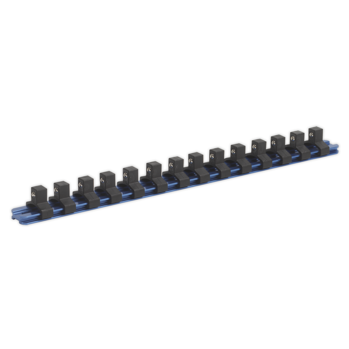 Socket Retaining Rail with 14 Clips Aluminium 3/8"Sq Drive - Sealey ...